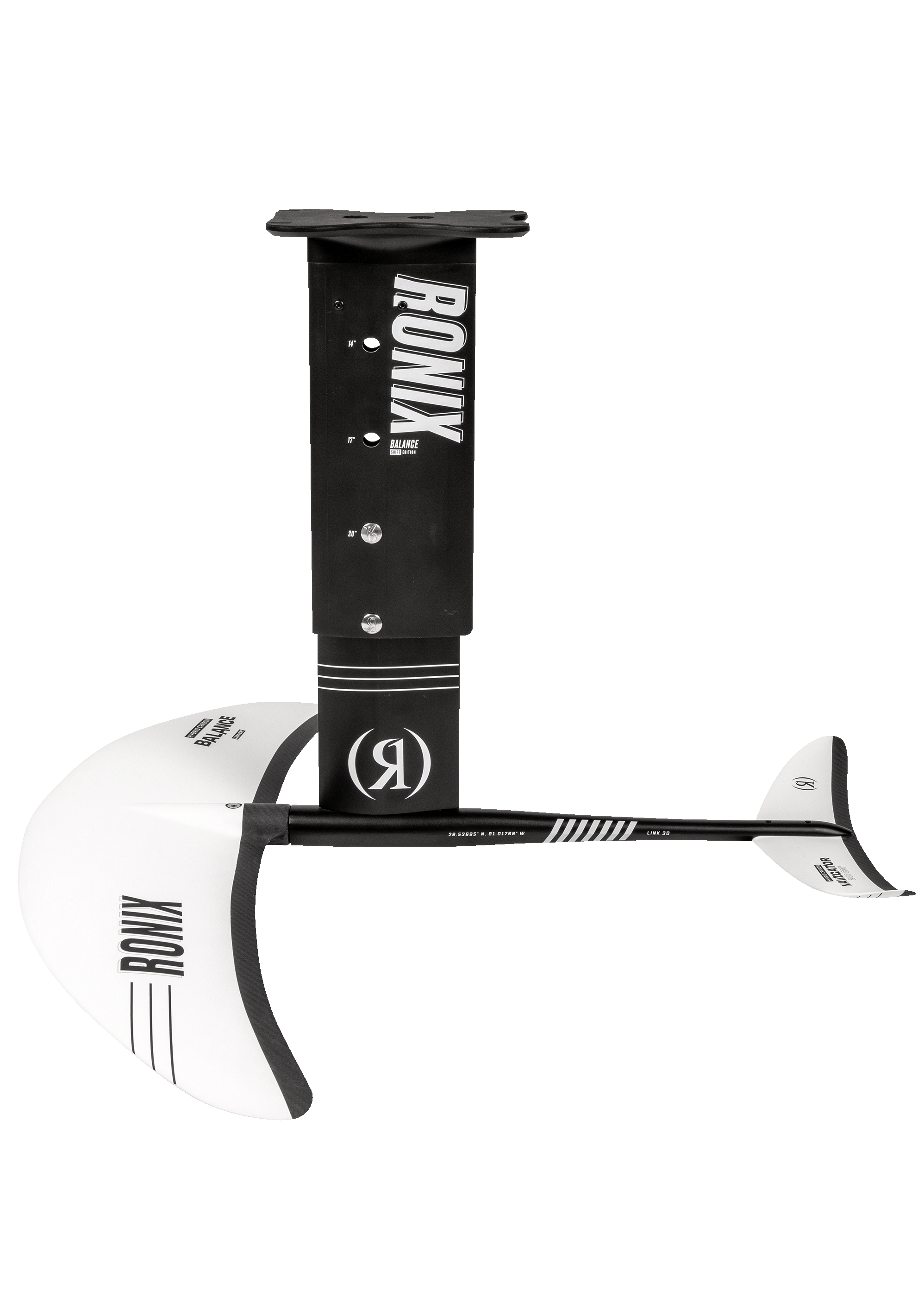 Ronix 727 Beginner Hybrid/Intermediate 1300 Wakefoil 2-Mast Foil Kit O