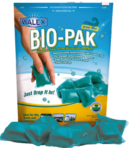 Walex Bio-Pak Holding Tank Deodorizer Ocean Mist 10-Pak BIO-OCEANBG