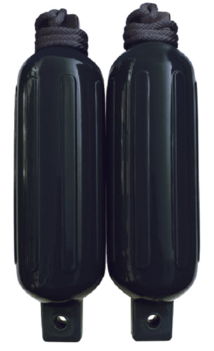 Seachoice Twin Eyed Ribbed Fender Kit 5.5"x20" Black 50-79261 | S2