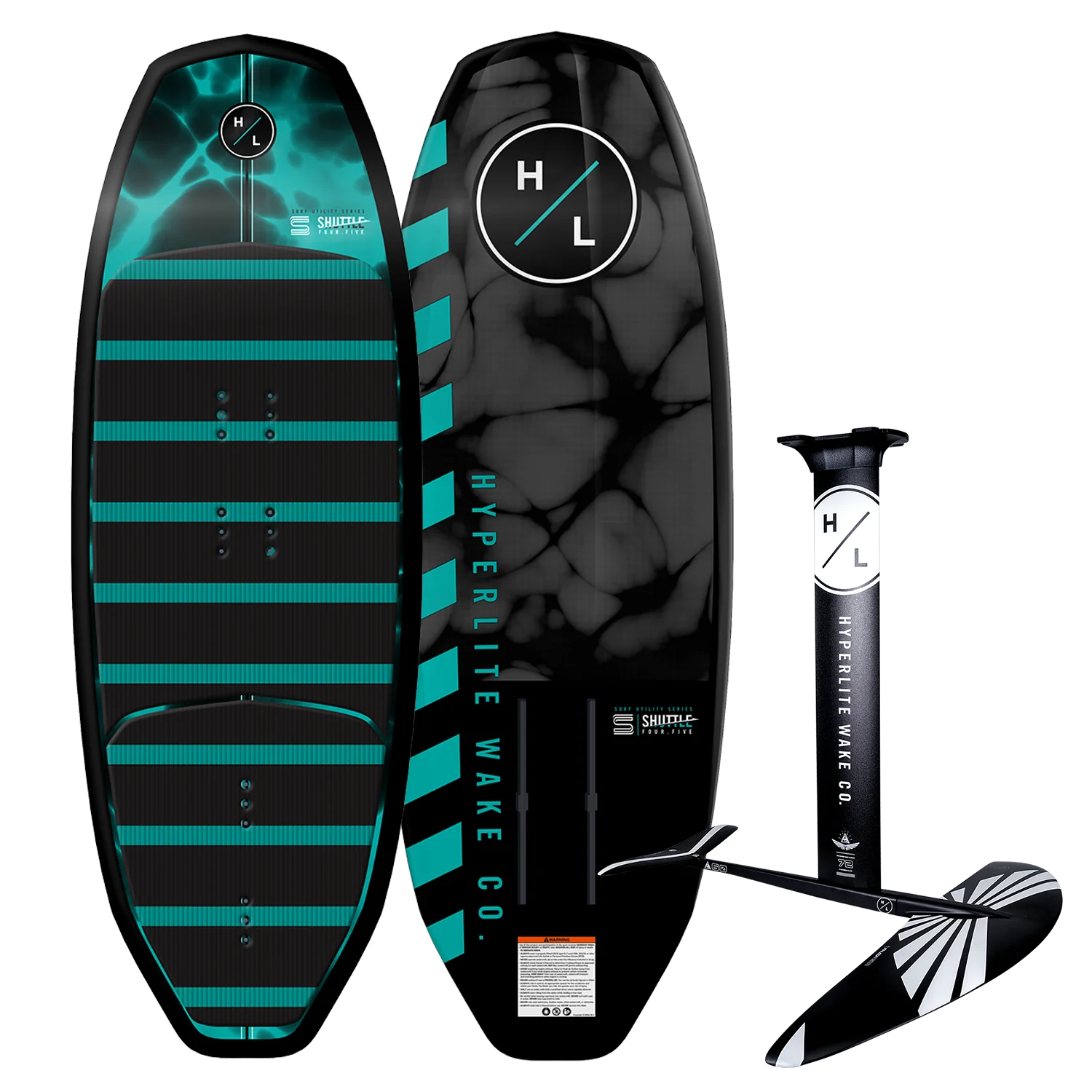 Hyperlite 4.5 Shuttle Wake Foil Board w/ Falcon Foil Kit Package | Pre