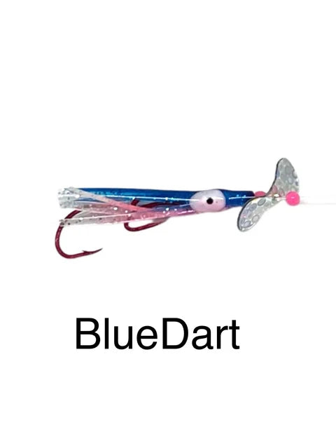 Kokanee Micro Hoochies | 1.5" Blue Dart